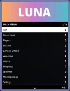 Luna Mod Menu (GTA 5) Download | GTA Cache